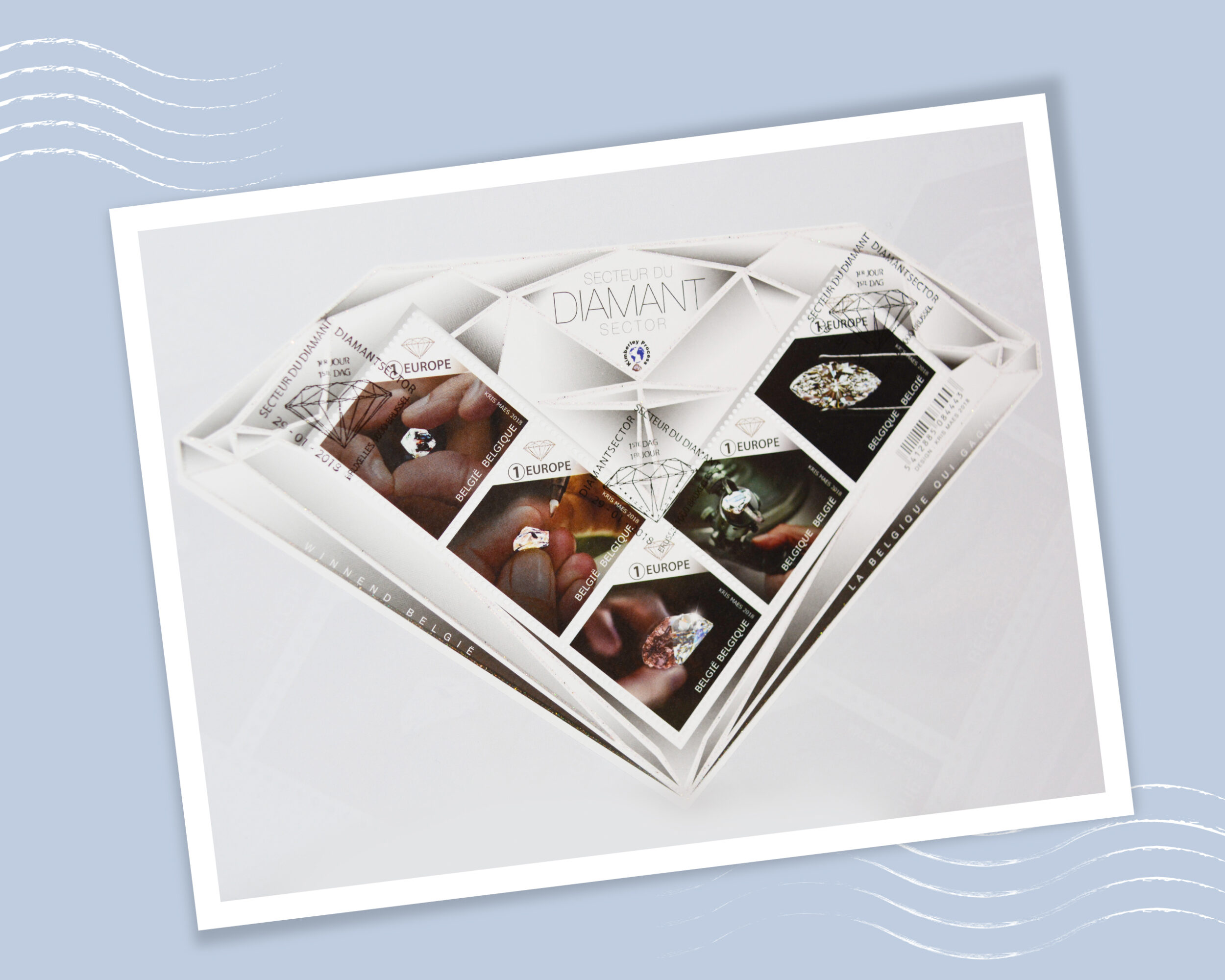 Diamonds on Postage Stamps - Natural Diamonds