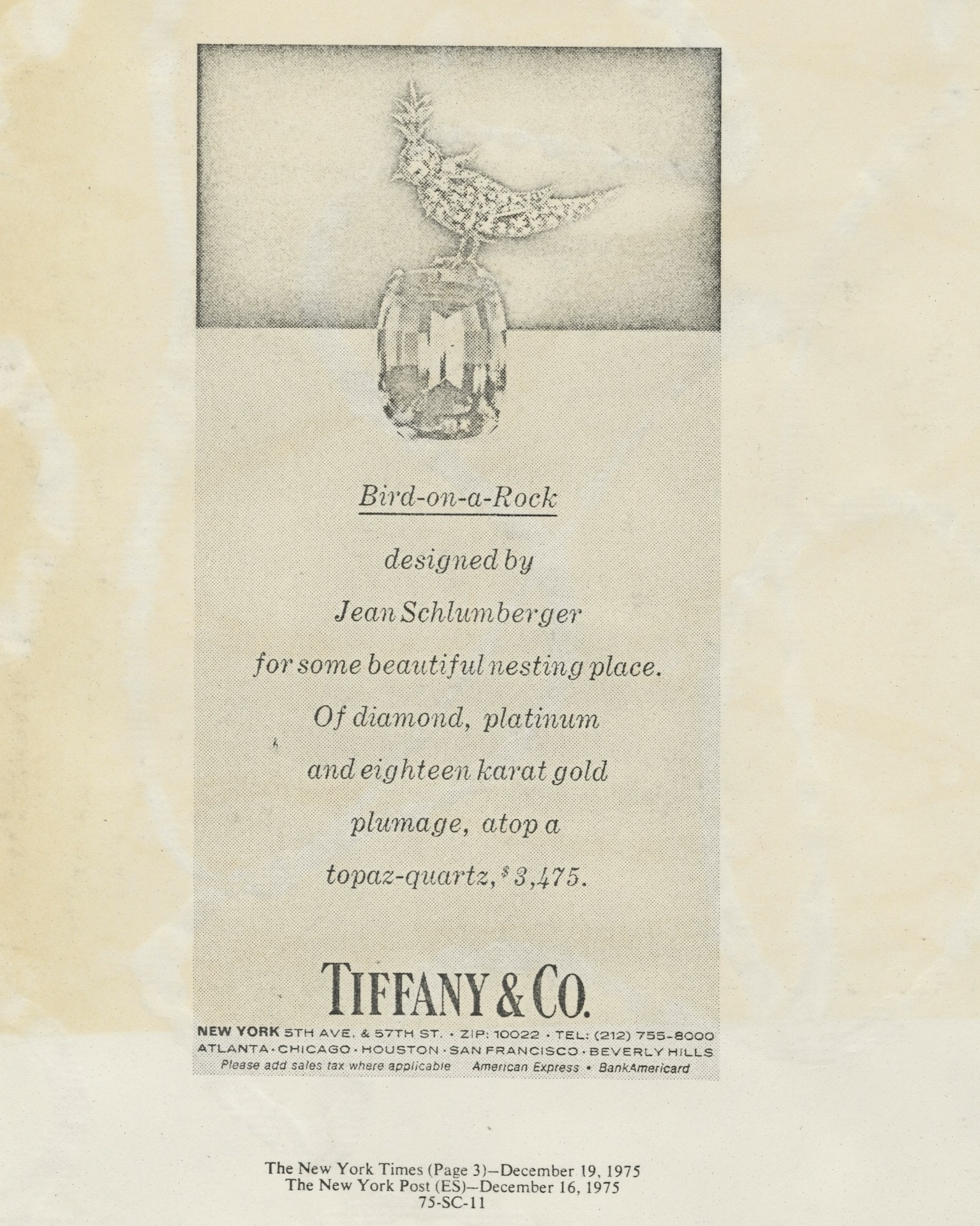 The Tiffany & Co. Bird On A Rock Brooch Continues to Soar
