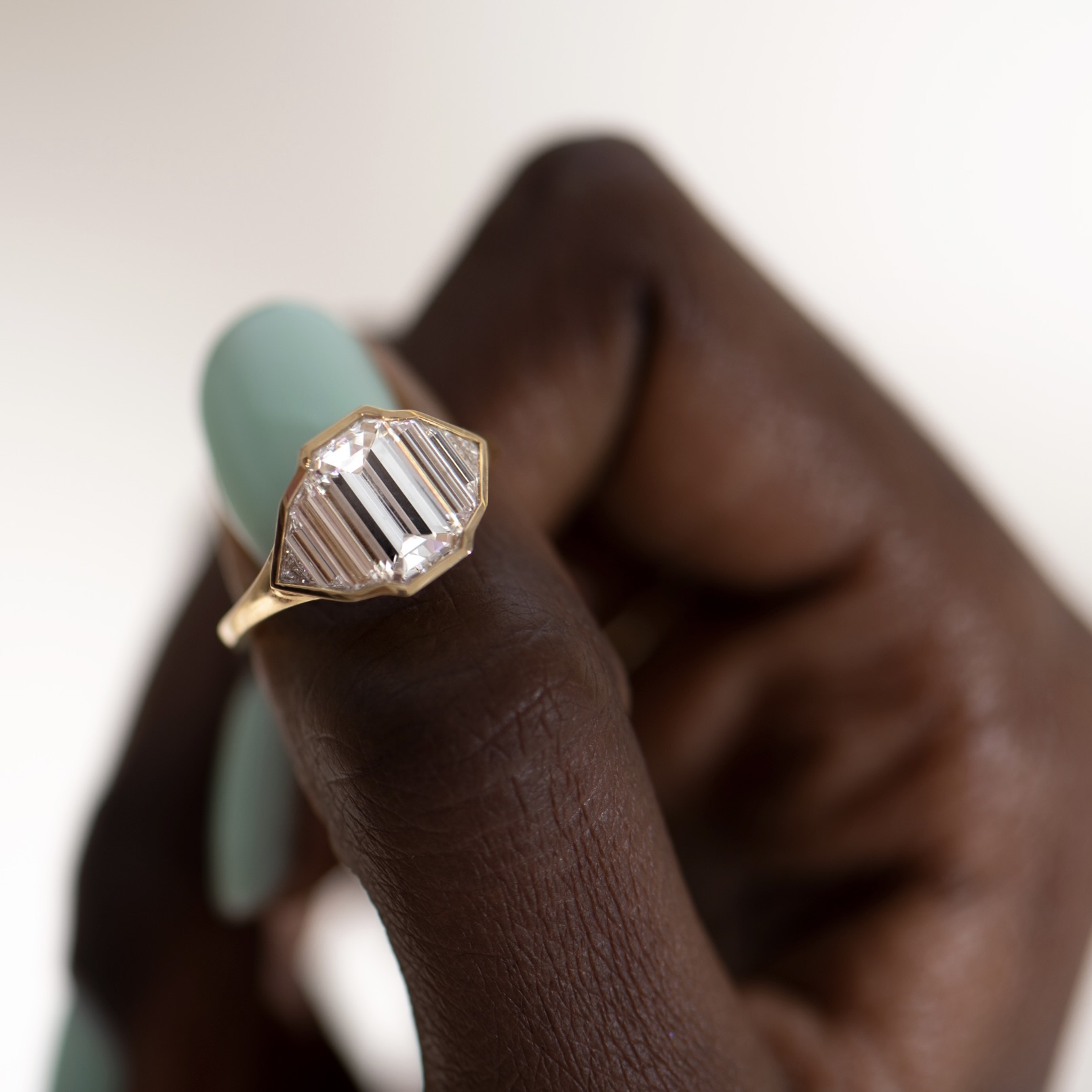 Touched By A Diamond: Framed Diamond Engagement Rings