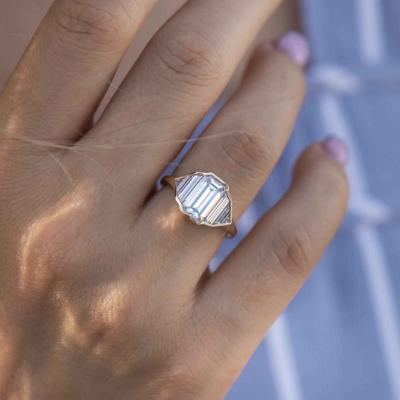 Touched By A Diamond: Framed Diamond Engagement Rings