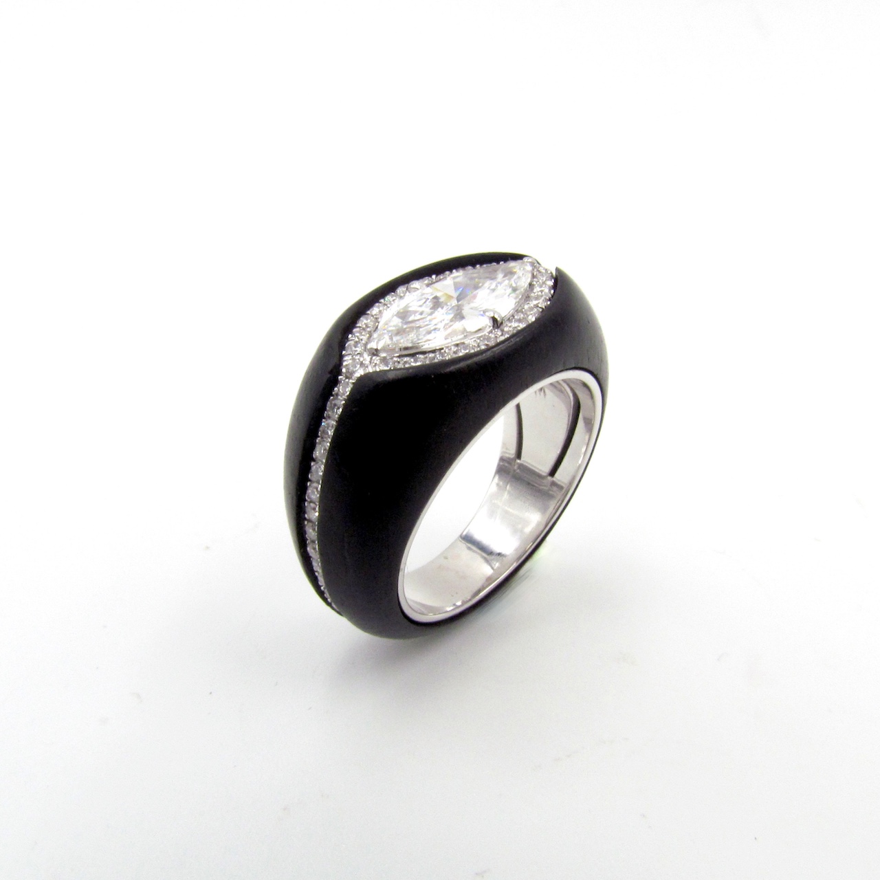 Diamond and Wood Jewelry Make the Unexpected Perfect Pair